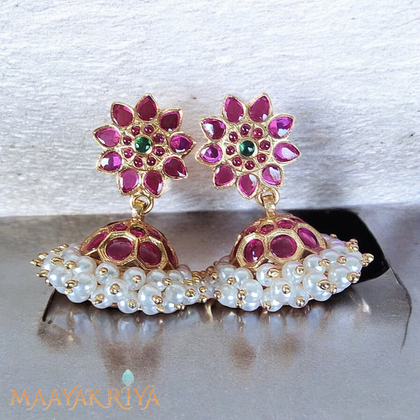 Belli Moda Kamala Design Pearl Jhumka – Maayakriya